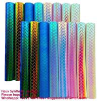 China 0.7mm Metal Texture Embossed Faux Leather PVC Fabric 137cm Width Waterproof Artificial Leather for Bags Shoes Decorations for sale
