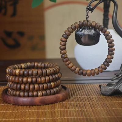 China Hainan Guoxiang Agarwood Bracelet White Chess 0.8 Gold Piece Beads 4-20mm Custom Sizes Natural Qinan Material for sale