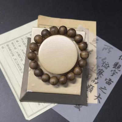 China Hainan Agarwood Money Beads Bracelet - 8mm x 22 Beads Natural Wood Incense Jewelry with Feng Shui Benefits for sale