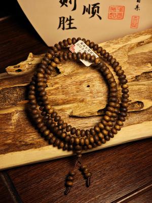 China Agarwood Square Barrel Beads 8mm x 26 Pieces - Natural Qinan Wood Bracelet with Custom Sizing 4-20mm for sale