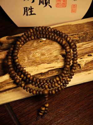 China Natural Qinan Agarwood Square Barrel Beads 8mm x 48 Pieces - Handmade Bracelet Material with Natural Fragrance for sale