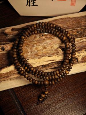China 48 wild agarwood sinking grade oval bracelet for sale