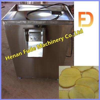 China potato waved crisp pieces slicer , potato waved slice cutting machine for sale