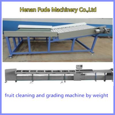 China apple grading machine, Fruit Cleaning and Grading Production Line, peach weight sizer for sale