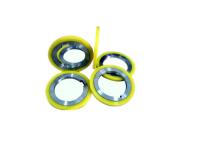 China Steel Coil Rotary Shear Blades SKH SKD Alloy HRC58-87 with Rubber Bonded Stripper Rings for sale
