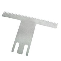 China Food Industry HRC55 HSS Serrated Zig Zag Knives 200mm for Packaging Cutting for sale