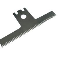 China Food Industry HRC55 HSS Serrated Zig Zag Knives 200mm for Packaging Cutting for sale
