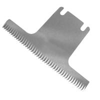 China Food Industry HRC55 HSS Serrated Zig Zag Knives 200mm for Packaging Cutting for sale
