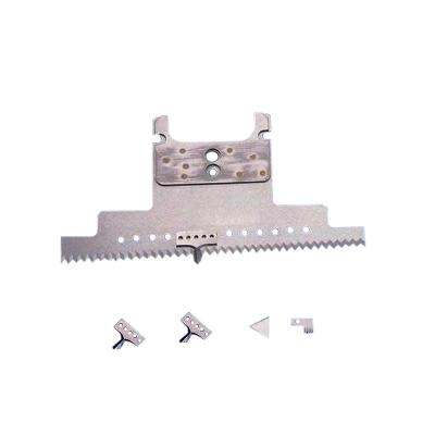 China 68 HRA Food Bag Tear Notch Serrated Cutting Knife Saw Blade for Packaging Machine Parts for sale