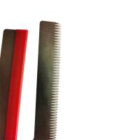 China Packaging Machinery Plastic Cutting Serrated Blades Forging Steel Triple Tempered 100mm for sale