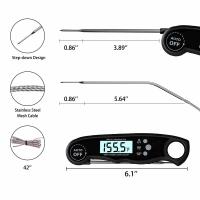 China Folding Type Digital Dual Probe Meat Thermometer For BBQ IP67 for sale