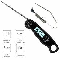 China Folding Type Digital Dual Probe Meat Thermometer For BBQ IP67 for sale