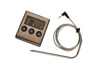 China Stainless Steel Shell Digital Wine Thermometer High Temperature Alarm With Timer for sale