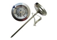 China Dishwasher Safe Food Grade Bimetallic Food Thermometer 57mm Dial 140mm Probe for Candy Making Deep Fry for sale