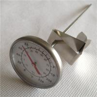 China Large Dial SS Milk Steaming Thermometer , Milk Temperature Thermometer With Pan Clip for sale