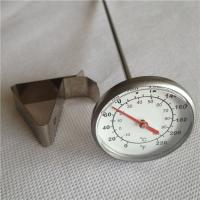China Large Dial SS Milk Steaming Thermometer , Milk Temperature Thermometer With Pan Clip for sale