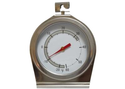 China Instant Read Refrigerator Freezer Thermometer 66mm Dial Stainless Steel Casing for sale