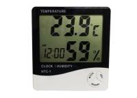 China Office / Baby Room Digital Hygro Thermometer Calendar Display With Clock for sale