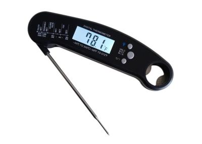 China Watertight Folding Probe Digital Food Thermometer -50°C to 300°C IP67 with Bottle Opener for sale