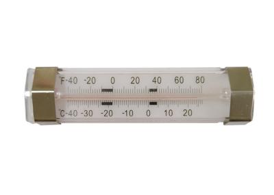 China Organic Liquid Filled Fridge Freezer Thermometer -40 to 27C Plastic Rectangular for sale
