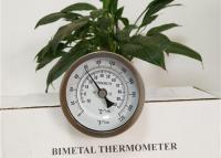 China Food Safe Probe Bimetallic Brew Kettle Thermometer With 82mm Large Dial for sale