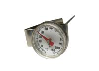 China Stainless Steel Pocket Milk Frothing Thermometer 1 Inch Dial 127mm Probe Magnifying Lens for sale