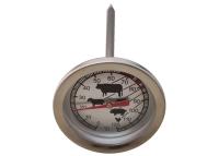 China Stainless Steel Oven Meat Thermometer Instant Read 0-120°C 52mm Dial for sale