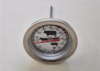 China Stainless Steel Oven Meat Thermometer Instant Read 0-120°C 52mm Dial for sale