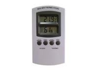 China Sitting / Hanging Min Max Digital Hygro Thermometer Hygrometer White Color for sale