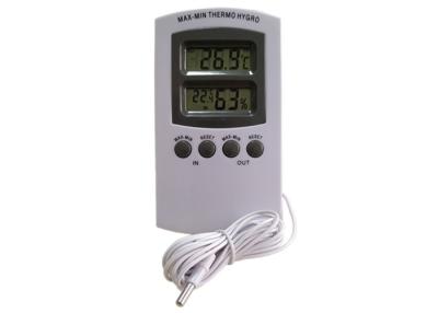 China Min Max Digital Thermo Hygrometer -50 to 70°C Indoor Outdoor Temperature Monitor with Wire for sale