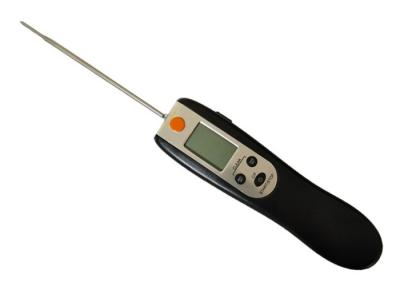 China Food Cooking Folding Probe Thermometer / Timer With Meat Taste Preset for sale