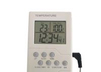 China Digital Instant Read Thermometer 0.1°C Resolution 304 Stainless Steel Probe Timer Clock for sale