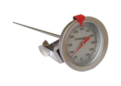China 12 Inch Stainless Steel Deep Fry Thermometer 50 to 550F with Pan Clip for sale