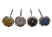 China Mini Bimetallic Meat Thermometer Set 4 Pack 26mm Dial Food Grade Stainless Steel for sale
