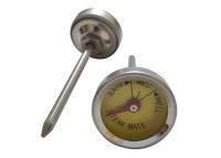 China Mini Bbq Bimetallic Food Thermometer 26mm Small Dial Customized Probe Length for sale