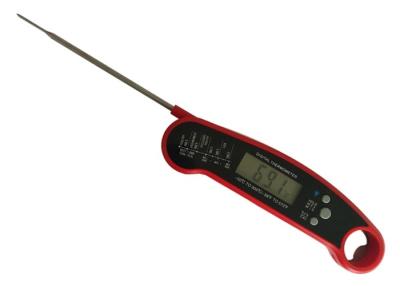 China Red Plastic Housing Digital Meat Thermometer , Bbq Grill Thermometer For Smoker for sale