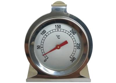 China Stainless Steel Bimetal Oven Thermometer 0-300°C 60mm Dial Heat Resistant for sale