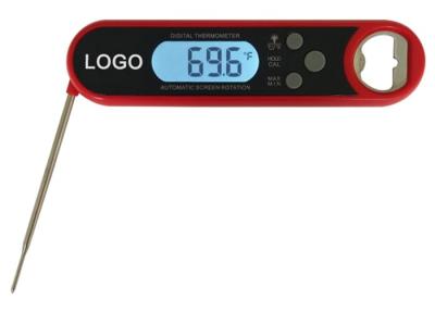 China Auto Rotation Backlit Food Thermometer -50 to 300°C 304 Stainless Steel Probe for sale