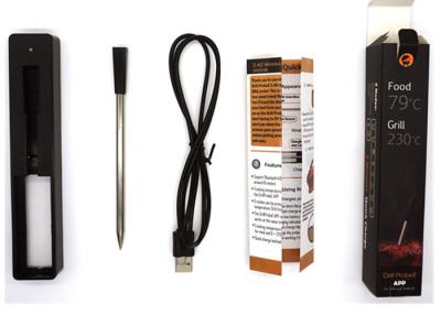 China Outdoor Mini Bluetooth Thermometer , Wireless Meat Thermometer With Stainless Steel 304 Probe for sale