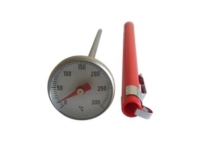 China Cooking / Fry Calibrating Bimetallic Thermometers , Bimetallic Stemmed Thermometer Small Dial for sale