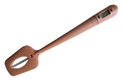 China Instant Read Plastic Digital Dairy Thermometer With Food Safe Silicone Spatula for sale