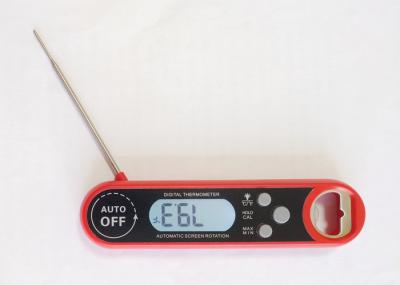 China IP67 Waterproof Foldable Meat Thermometer -50 to 300C LCD Display BBQ Probe for sale