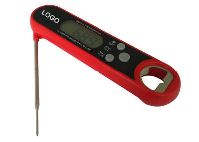 China Instant Read Digital Barbecue Thermometer With Bottle Opener 3V Button Battery for sale