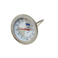 China 0-120°C Classic Meat Dial Thermometer 3 Inch 304 Stainless Steel Probe No Battery for sale