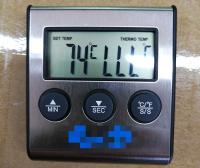 China 2 In 1 Digital BBQ Meat Thermometer Timer Oven Safe Alarm For Grilling for sale