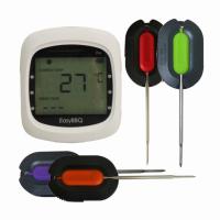China Portable Bluetooth Food Thermometer 6 Probes 100m Range Large LCD Display for sale