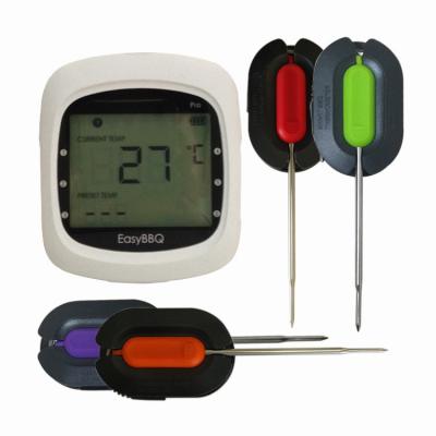 China Portable Bluetooth Food Thermometer 6 Probes 100m Range Large LCD Display for sale