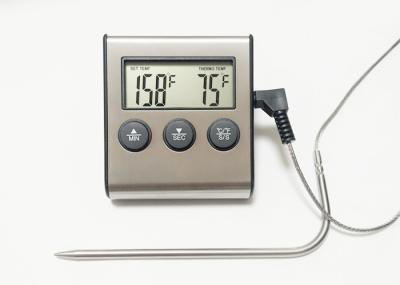 China 304 Stainless Steel Digital Meat Thermometer Oven Safe 572°F Food Grade Probe for sale