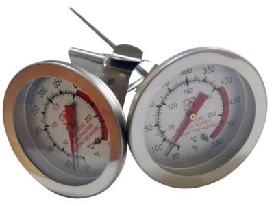 China 127 / 303mm SS Probe Candy Fry Thermometer Large Color Coated Dial for sale