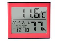 China Battery Digital Hygro Thermometer with Timer Alarm Date -10C to 50C 10-99%RH for sale